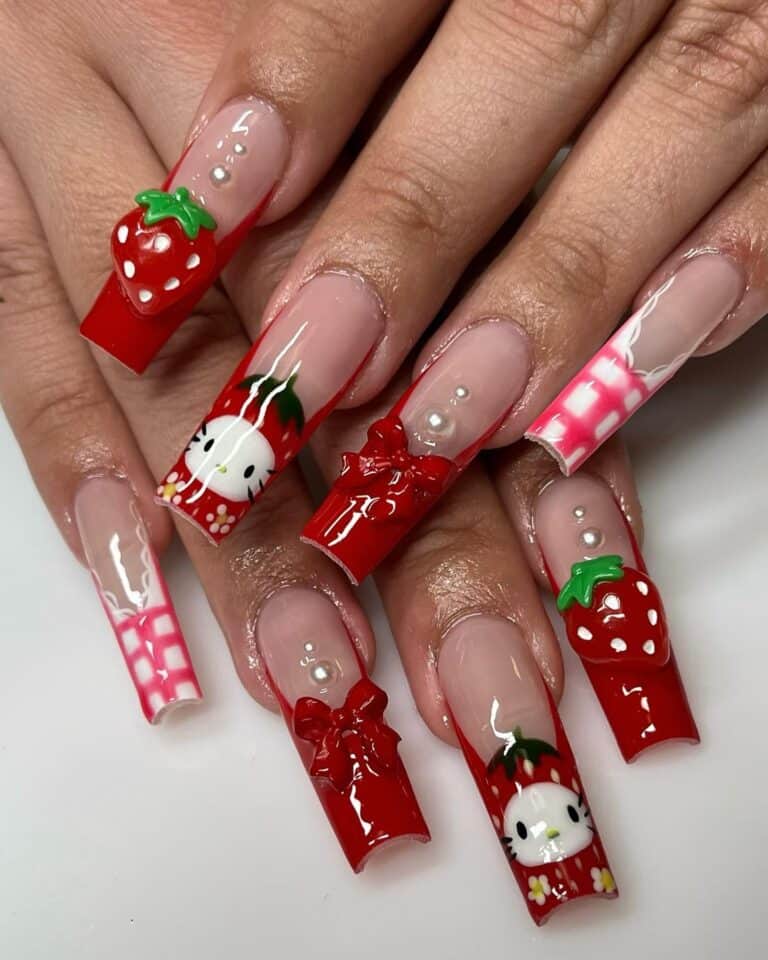 25 Gorgeous Hello Kitty Nail Designs to recreate for your next Nails ...