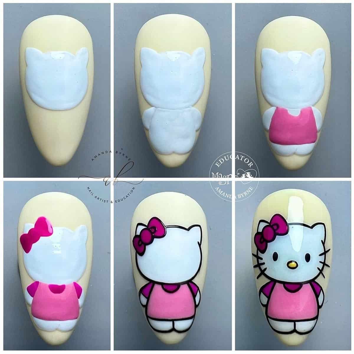 25 Gorgeous Hello Kitty Nail Designs to recreate for your next Nails ...