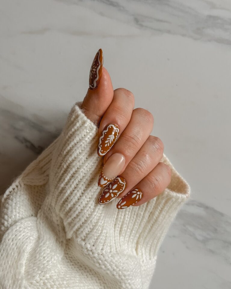 15+ Gorgeous Gingerbread Nails to Sweeten Your Holiday Look - Real ...